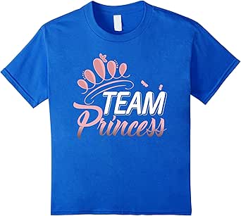 Amazon.com: Team Princess Girl Pink Tee T Shirt For Gender Reveal Party ...