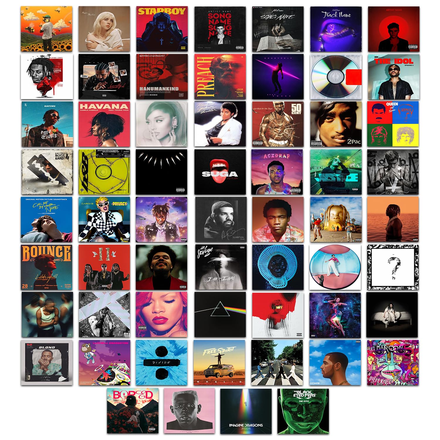 VEENSHI 80 Pcs Album Covers | Unique Square Printed Photos 4x4 | Album ...