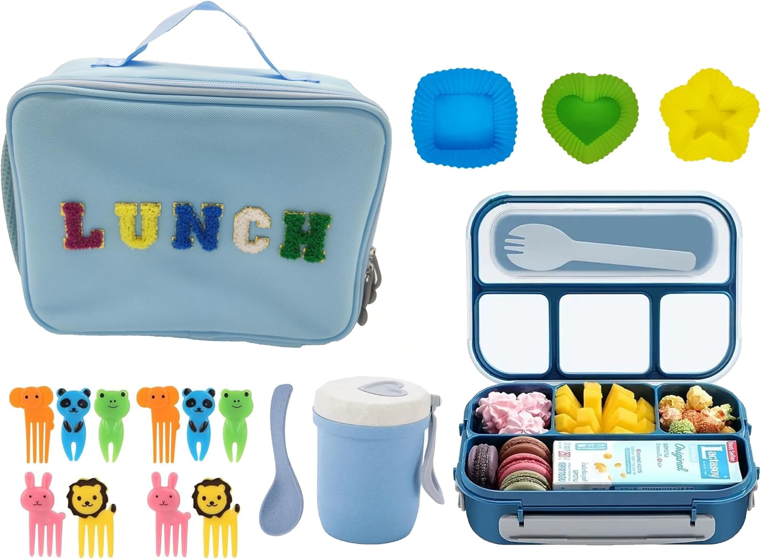 Amazon.com: STARANDBEE Bento Box Lunch Box Kit,Large Insulated Lunch ...