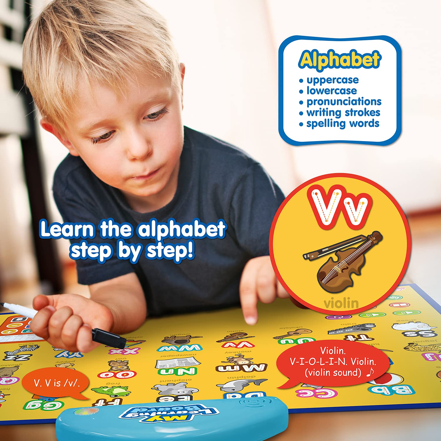 BEST LEARNING i-Poster My Learning Board - Interactive Talking Alphabet ...