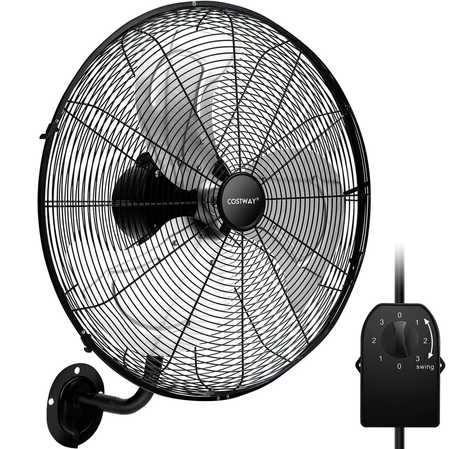 Costway 20 Inch 51 Cm Oscillating Wall Fan Wall Mounted | Desertcart UAE