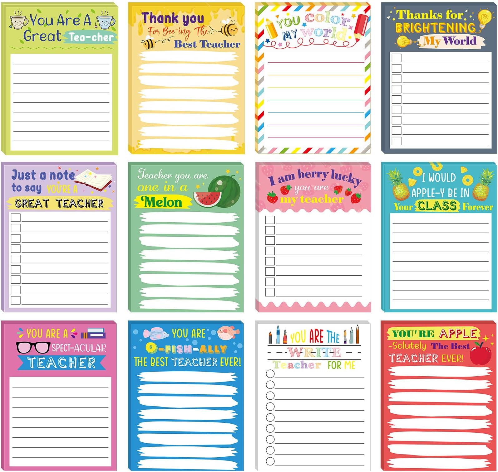 Amazon.com : 12 Pieces Inspirational Funny Sticky Notes for Women ...