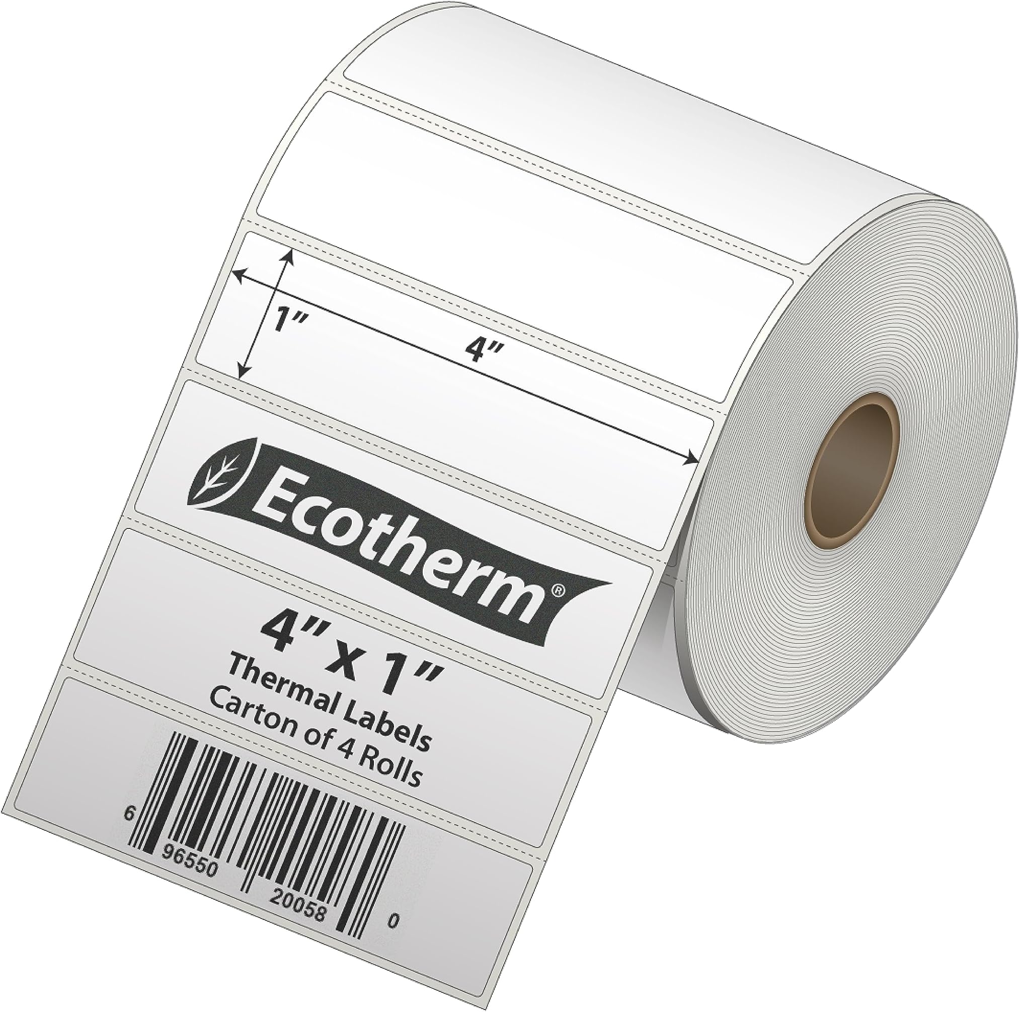 Amazon.com : Zebra 4 x 1 in Direct Thermal Paper Labels Z-Perform 2000D ...