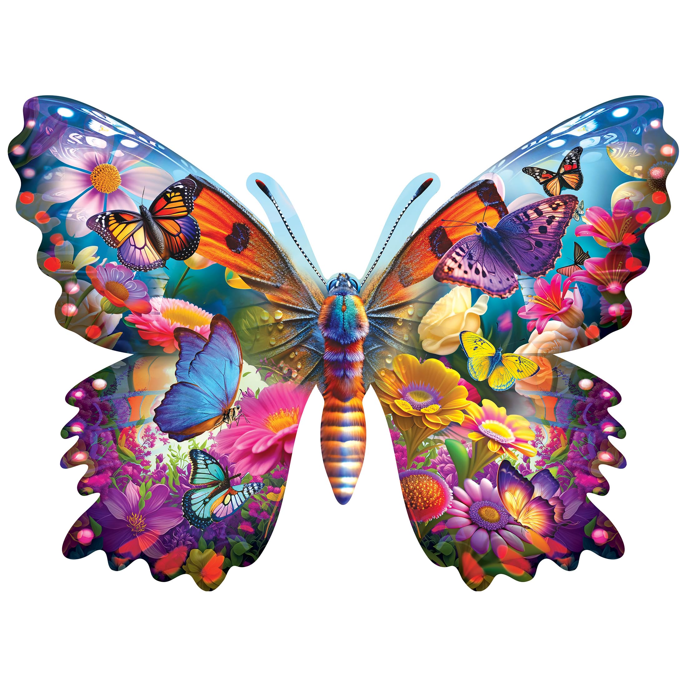 Amazon.com: RoseArt - Big Shaped - Beautiful Butterfly - 500 Piece ...