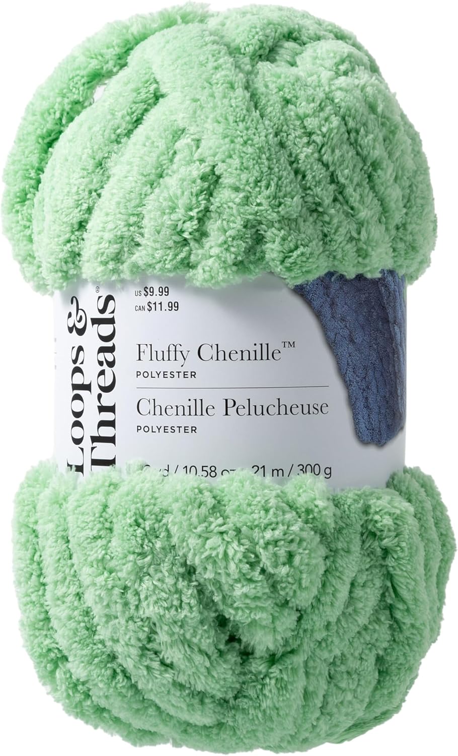 Amazon.com: Fluffy Chenille Yarn by Loops & Threads - Yarn for Knitting, Crochet, Weaving, and ...