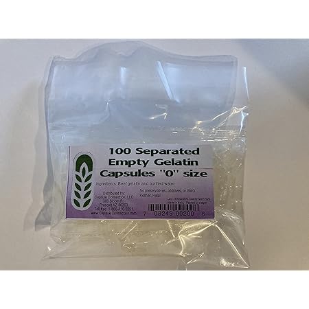Amazon.com: Capsule Connection Separated Empty Gelatin Capsules,"0 ...