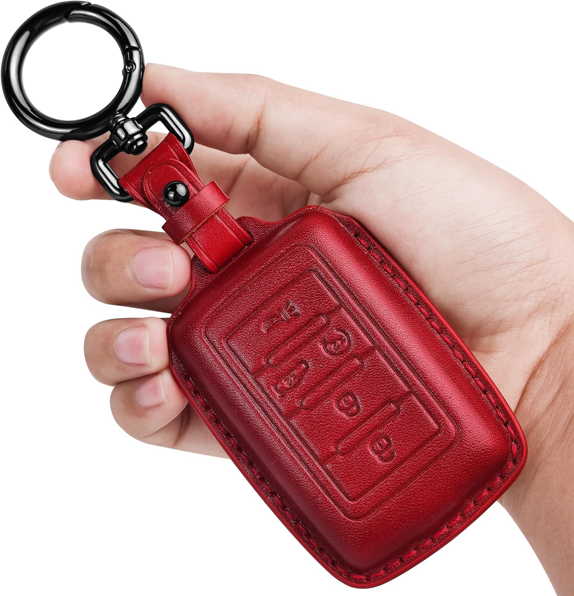 Amazon.com: Tukellen for Jeep Key Fob Cover Leather,Leather Key Case ...