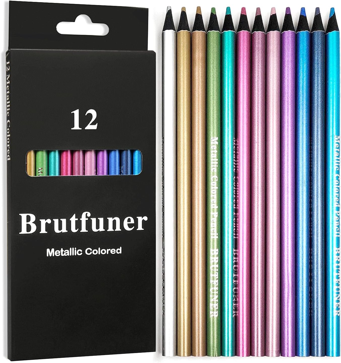 Amazon.com : ofone Metallic Colored Pencils, 12Pcs Professional Drawing ...