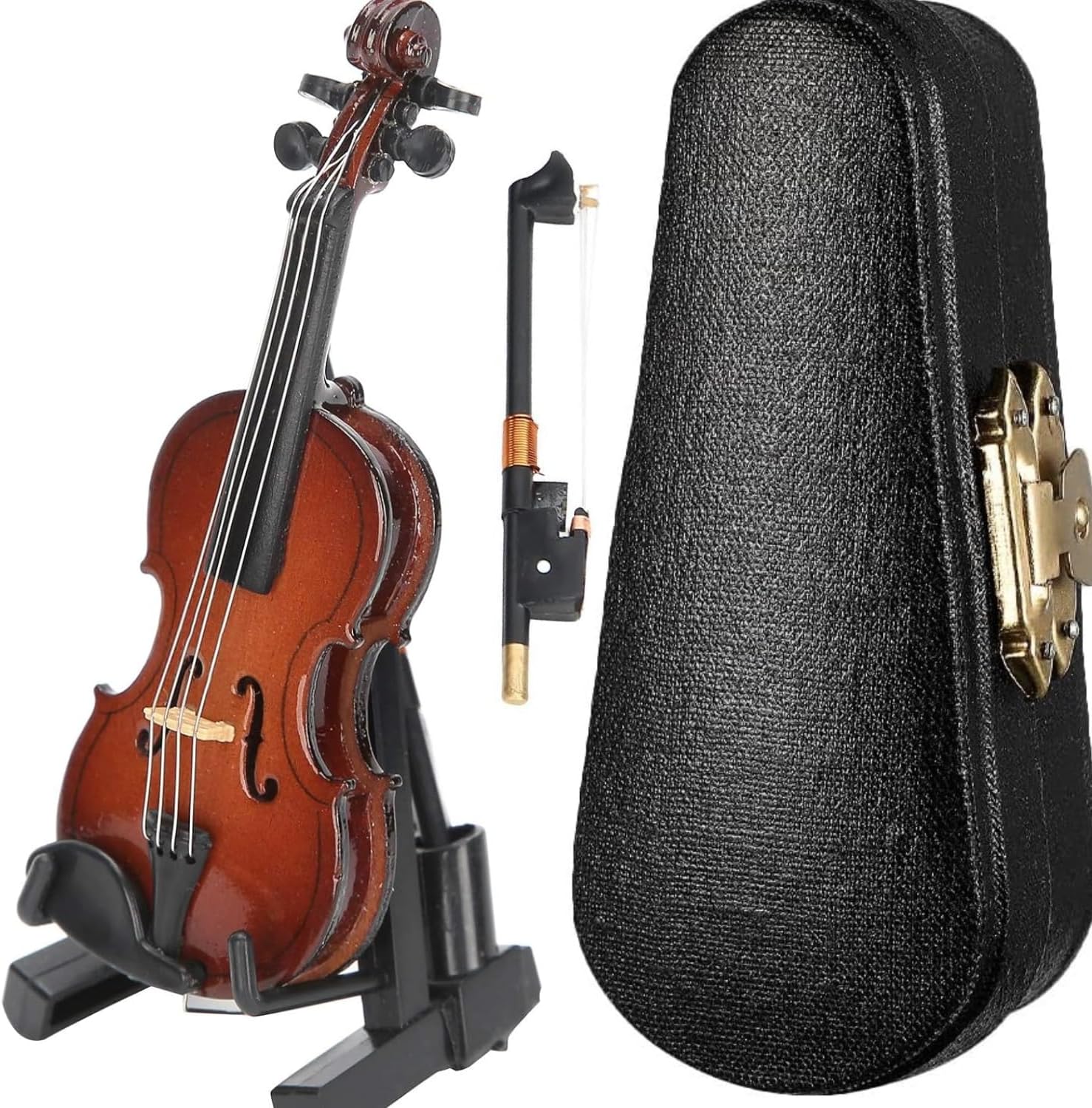 Amazon.com: Kodrily Basswood Mini Violin, Miniature Violin with Case ...