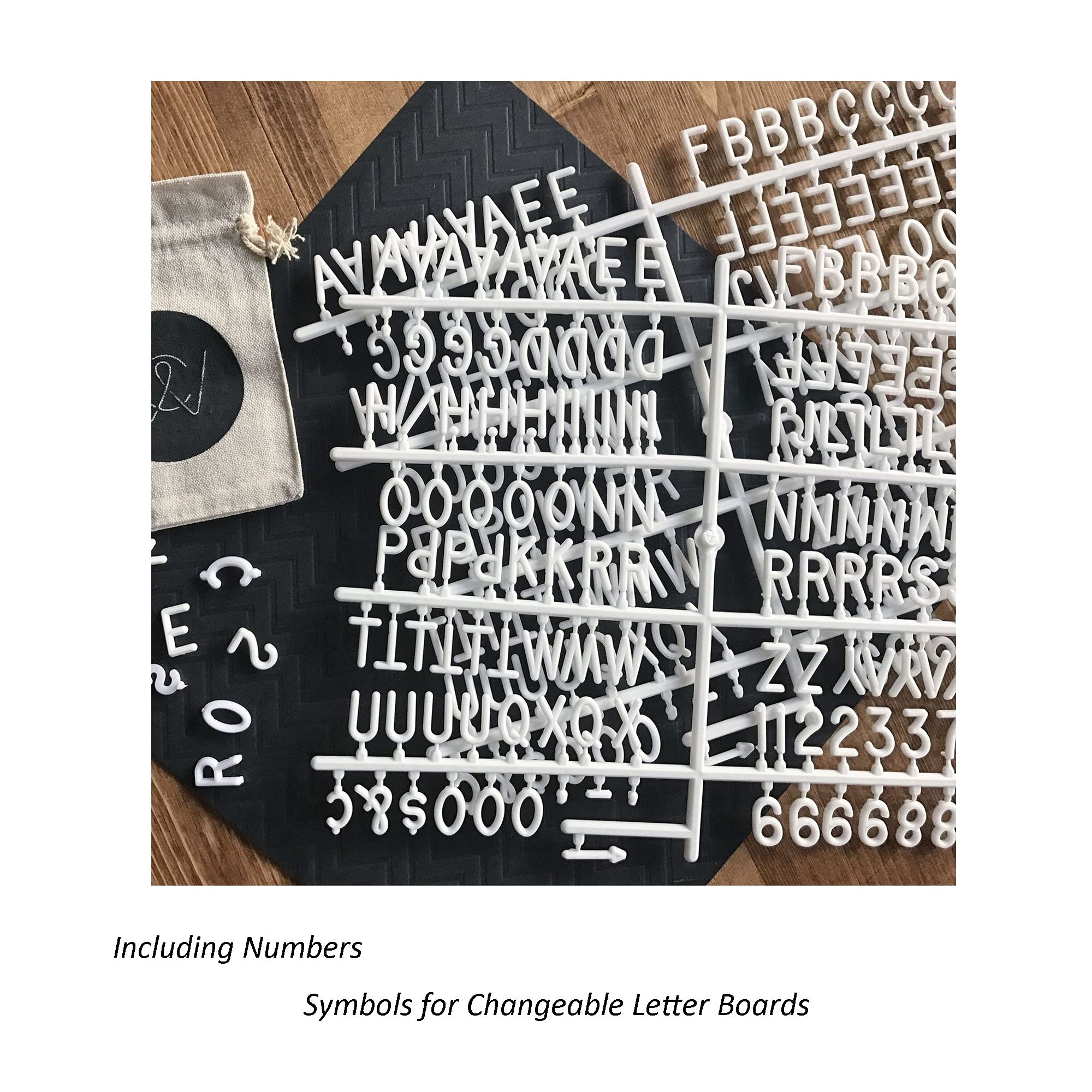 Felt Letter Board Letters 510-Piece - White Plastic Letters & Numbers ...