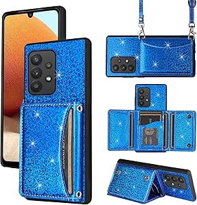 Amazon.com: Furiet Wallet Case for Samsung Galaxy A32 5G 2021 6.5 inch with Shoulder Strap, 6 ...