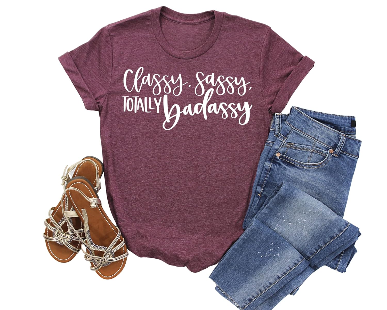 Amazon.com: Classy Sassy Totally Badassy Shirt | Womans Girl Boss T ...
