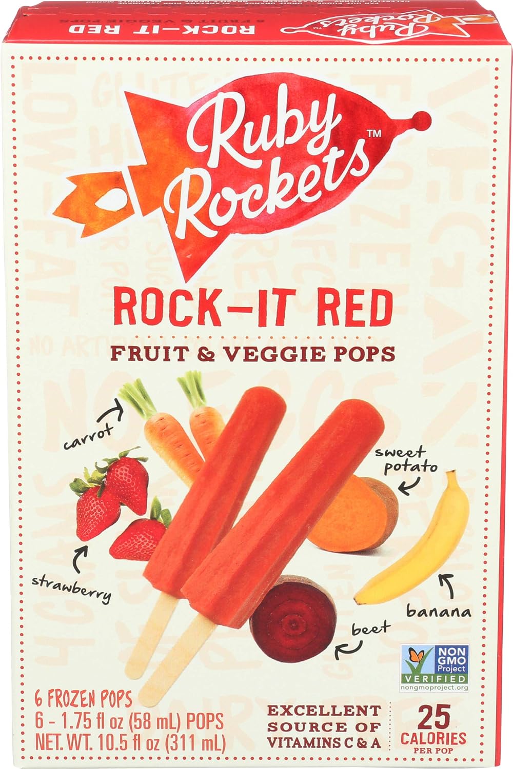 Amazon.com: Ruby Rocket's, Rock-it Red Veggie and Fruit Pops, 10.5 oz ...