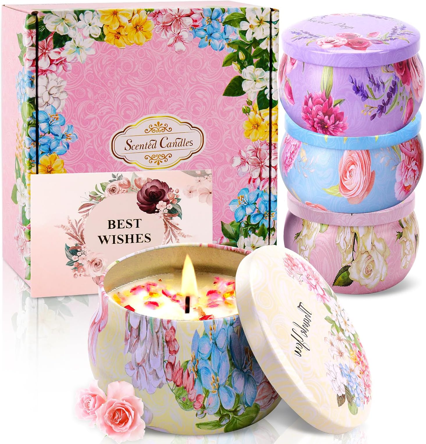 Amazon.com: Simply Indulgent 3 Piece Fragranced Candle Set Made with ...