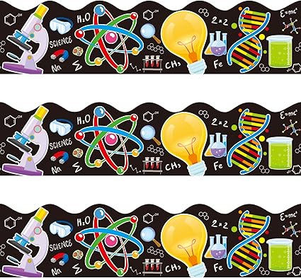 Amazon.com: 72 Feet Science Bulletin Board Borders Science Lab Border ...
