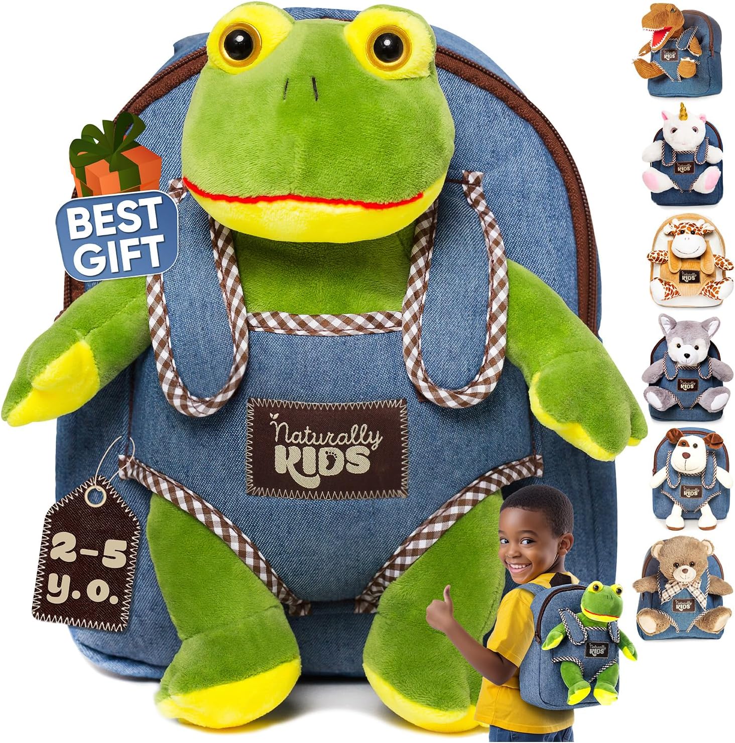 Amazon.com: Frog Backpack, Frog Toys for Kids 3-5, Toddler Stuffed ...