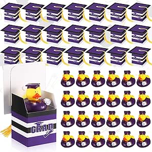 Amazon.com: Jexine 24 Sets Graduation Rubber Ducks 2025 Graduation ...
