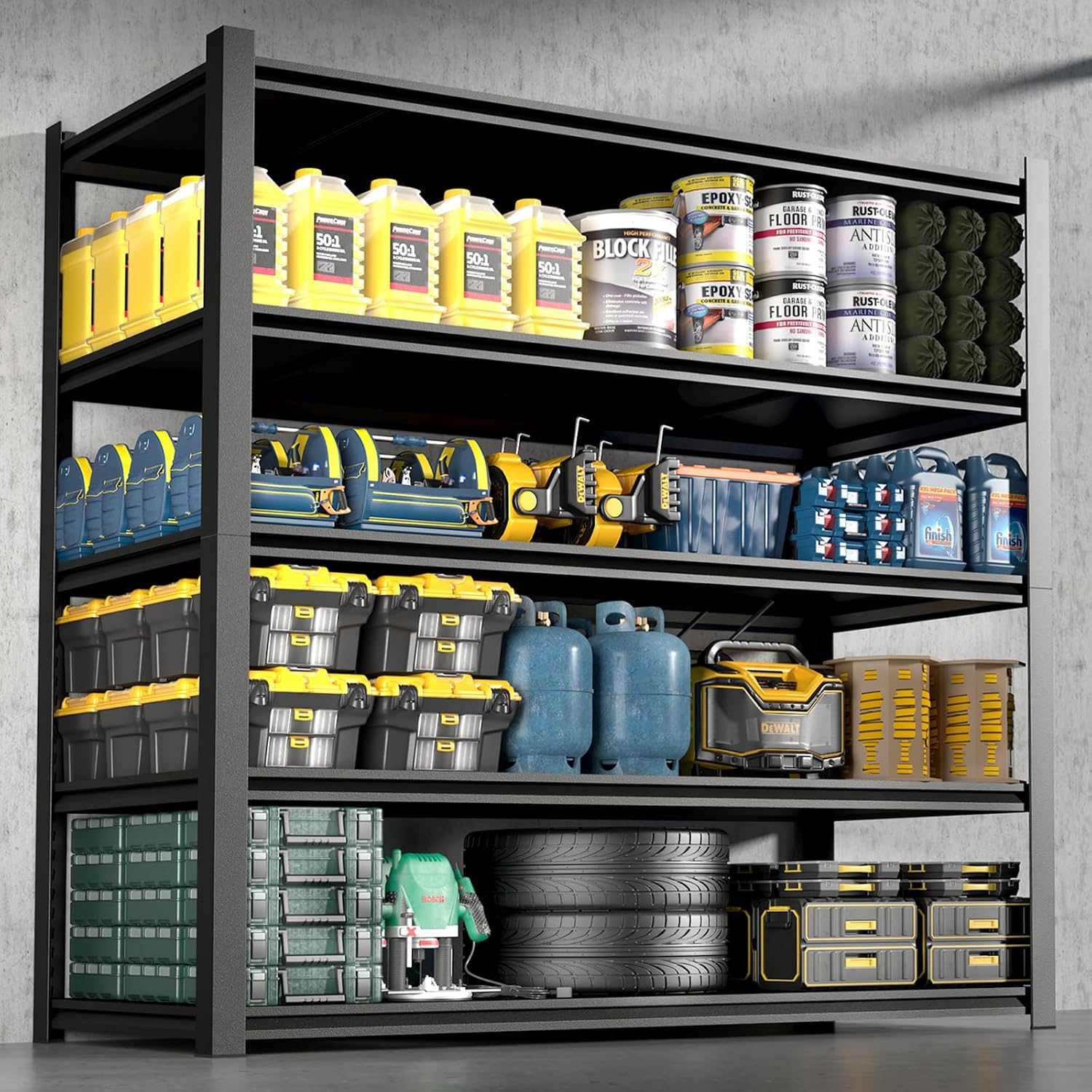 Amazon.com: AOPNOMU 72 Inch Tall 5 Tier Heavy Duty Metal Storage ...