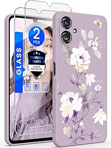 Amazon.com: Yucenx for Samsung Galaxy A06 5G Case, Girls Women Florals Liquid Silicone Phone ...