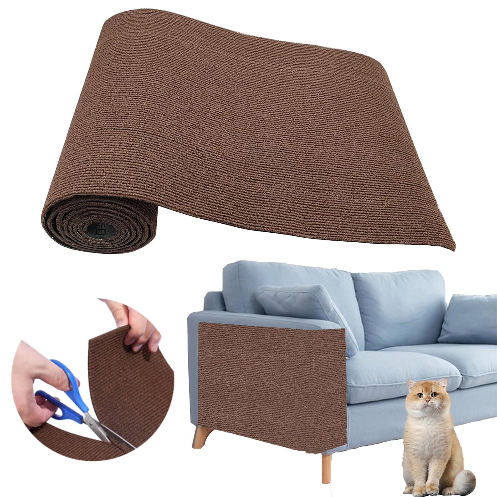 Amazon.com : Cat Scratch Couch Furniture Protector, Adhesive Cat ...