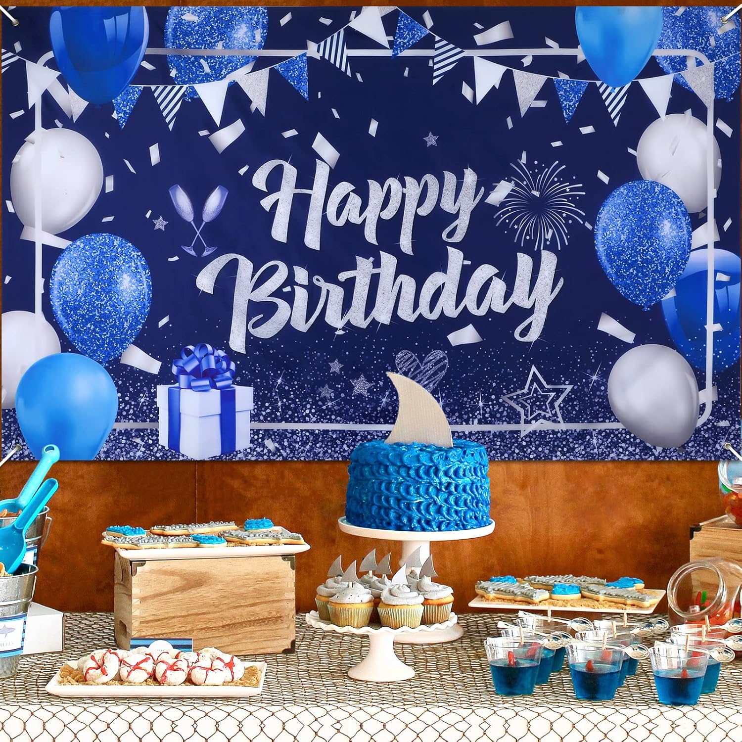 Navy Blue and Silver Birthday Party Decorations Australia | Ubuy