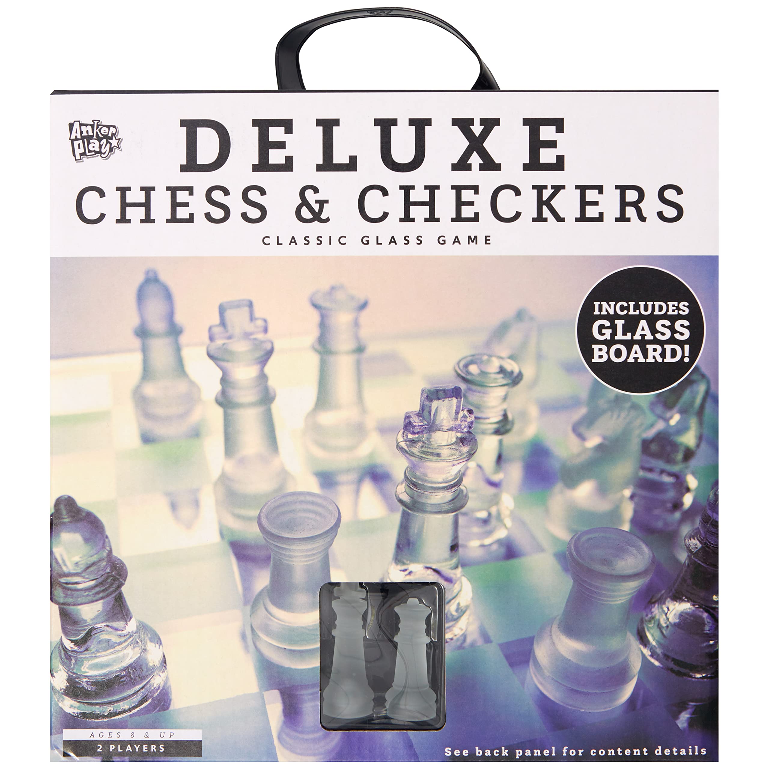 Amazon.com: Glass Chess and Checkers Set - Premium Glass Game Kit ...