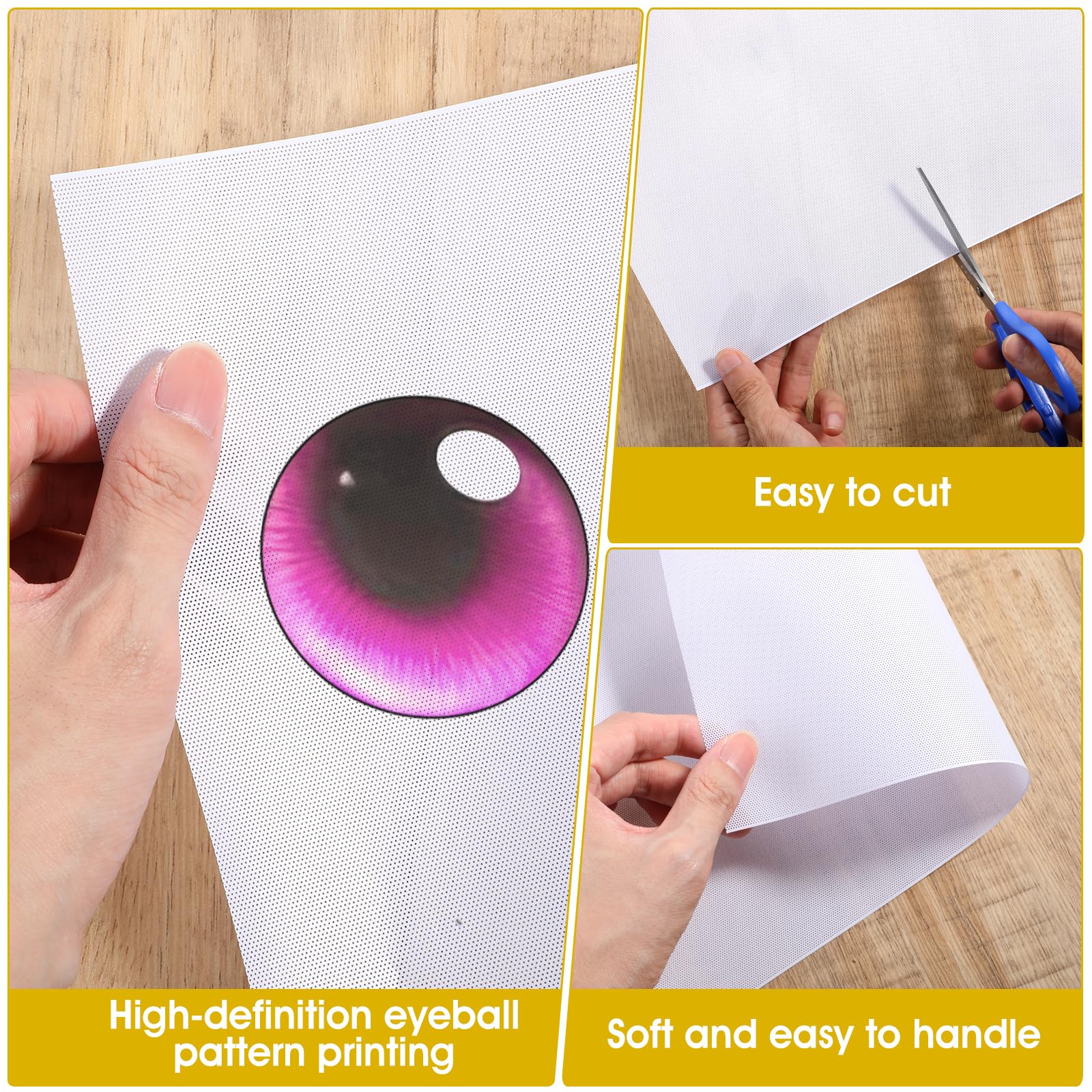 Snapklik.com : Fursuit Eyes Mesh White Plastic PVC Eye Mesh Sheet 0.5mm ...