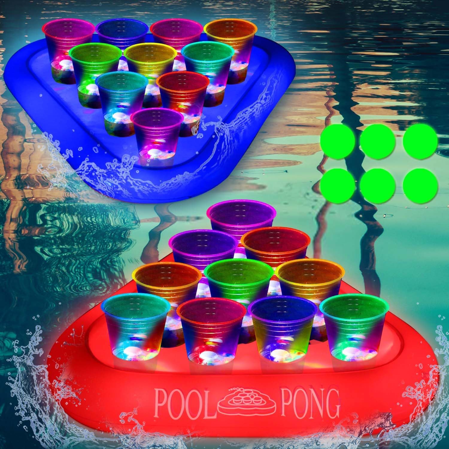 Amazon.com: mishunyus Glow Large Pool Games, Inflatable Toss Game Set ...