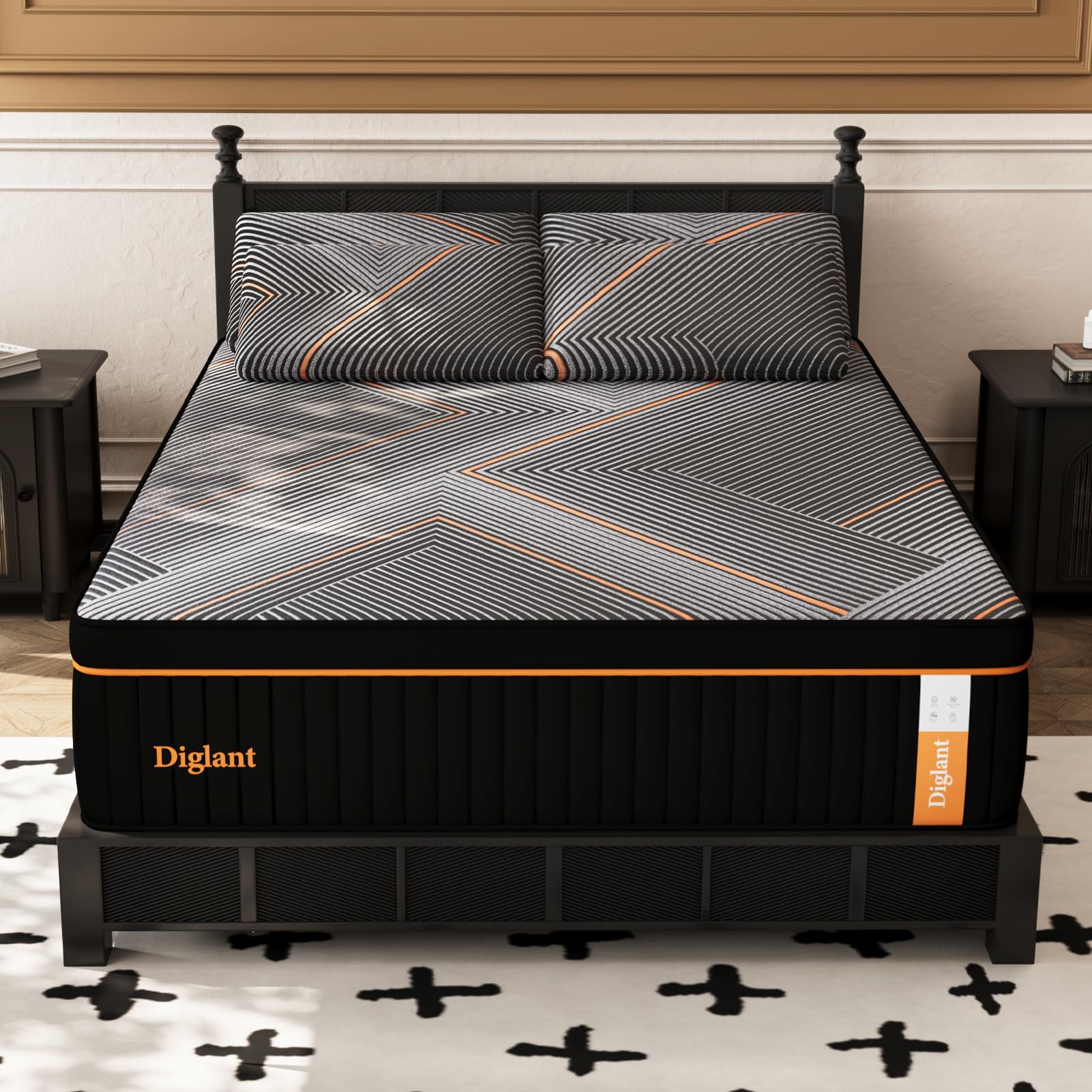 Amazon.com: DIGLANT Full Mattress, 14 Inch Soft Hybrid Mattress Memory ...