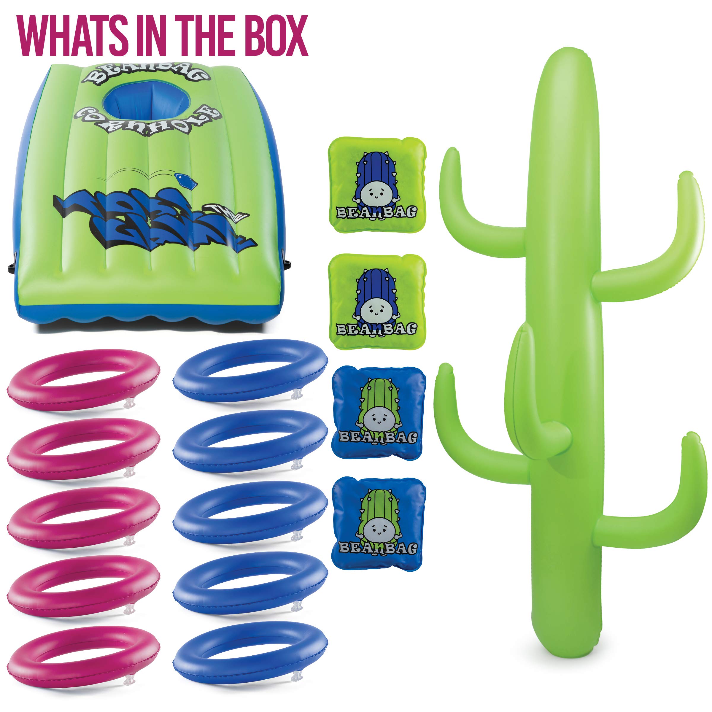 Snapklik.com : Prextex Floating Cornhole Bean Bag & Ring Toss ...