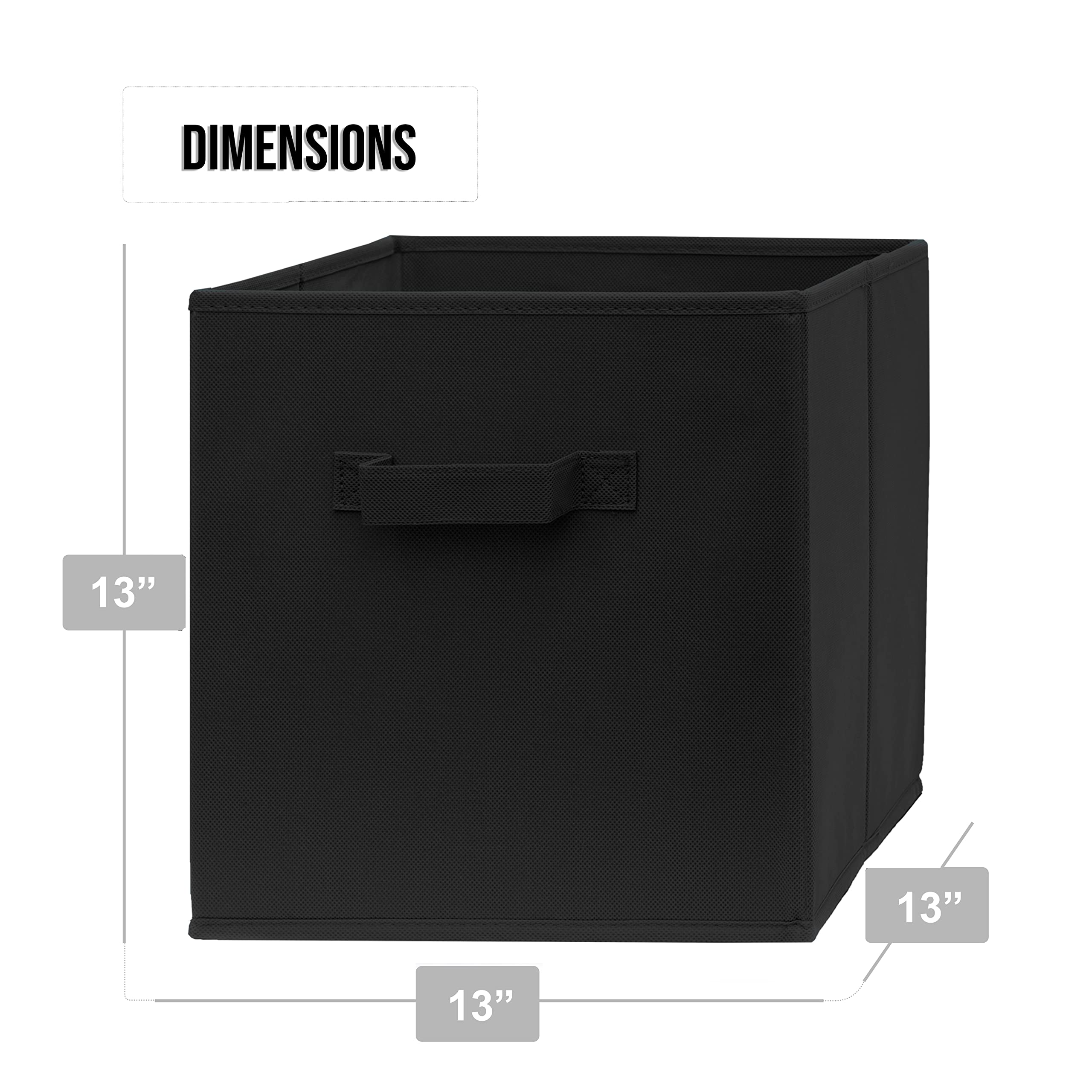 Snapklik.com : 13 Inch Cube Storage Bins - 6 Pack - Large