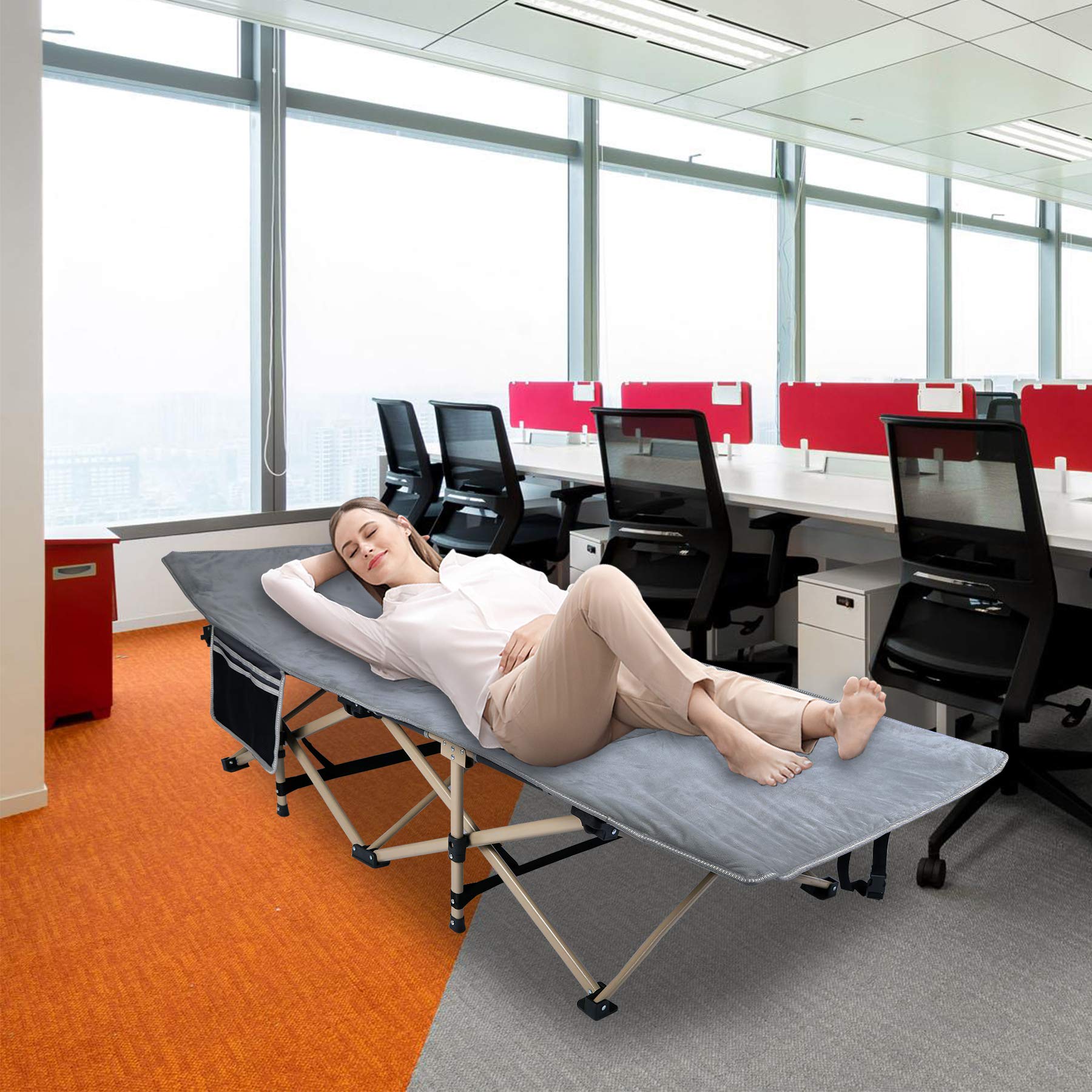 REDCAMP Camping Cot for Adults,Sleeping Cot Bed with Pad, Travel Camp ...