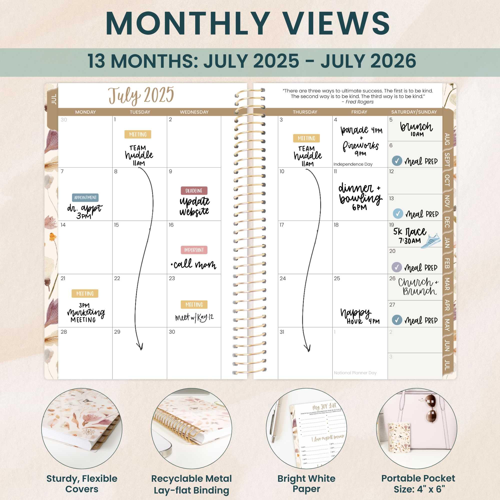 Snapklik.com : Bloom Daily Planners 2025-2026 Academic Year Pocket Planner