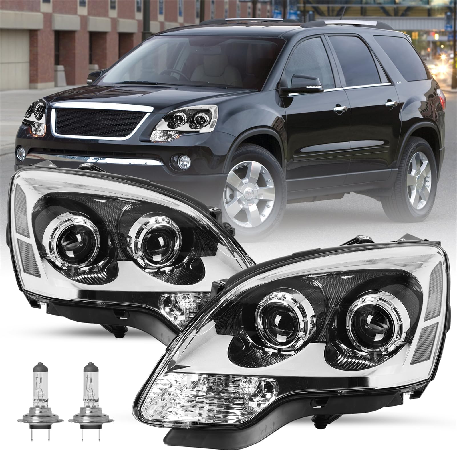 Amazon.com: SOCKIR Halogen Headlight Assembly Fit for 2007-2012 GMC ...