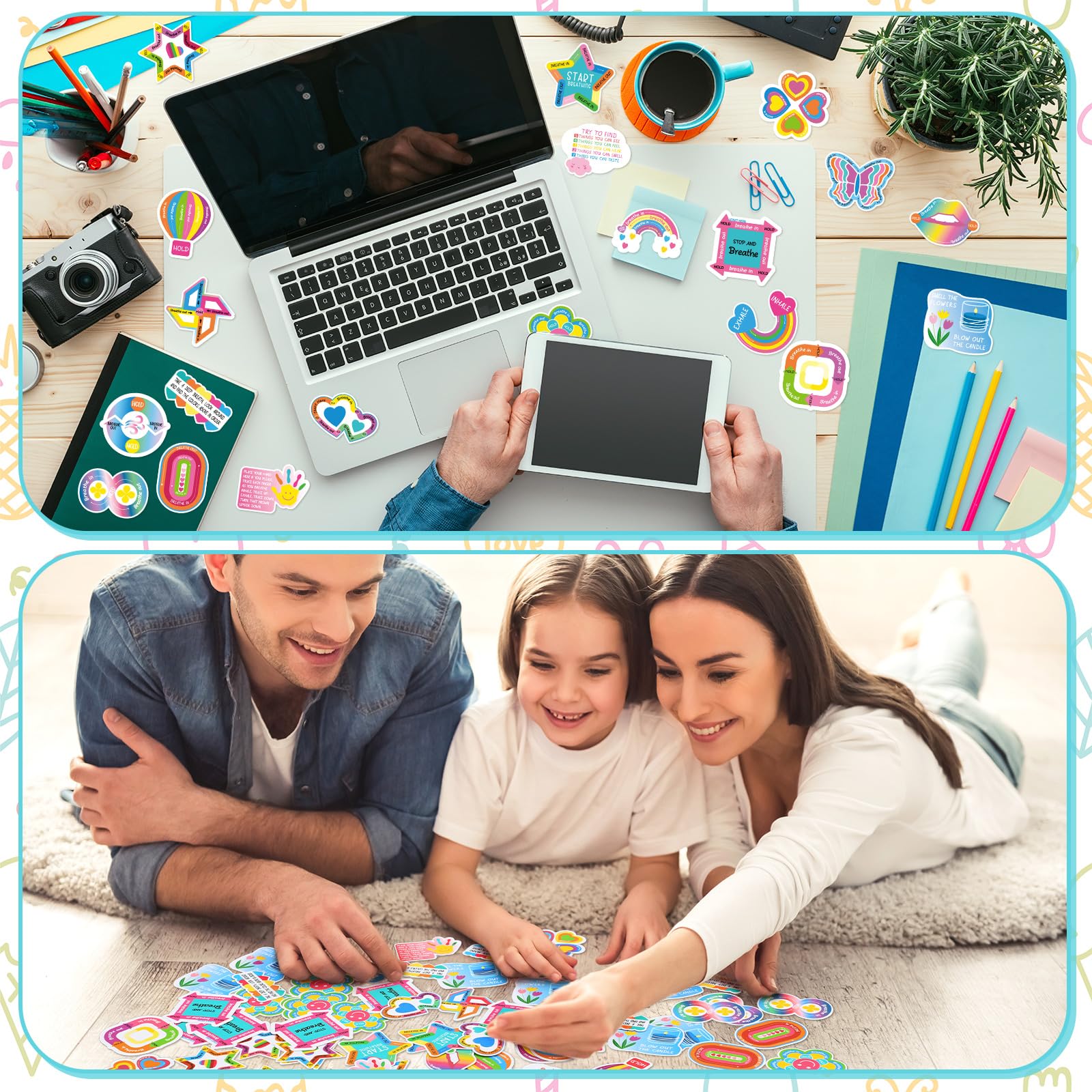 Snapklik.com : Engrowtic 180 Pcs Anxiety Sensory Stickers Sensory ...