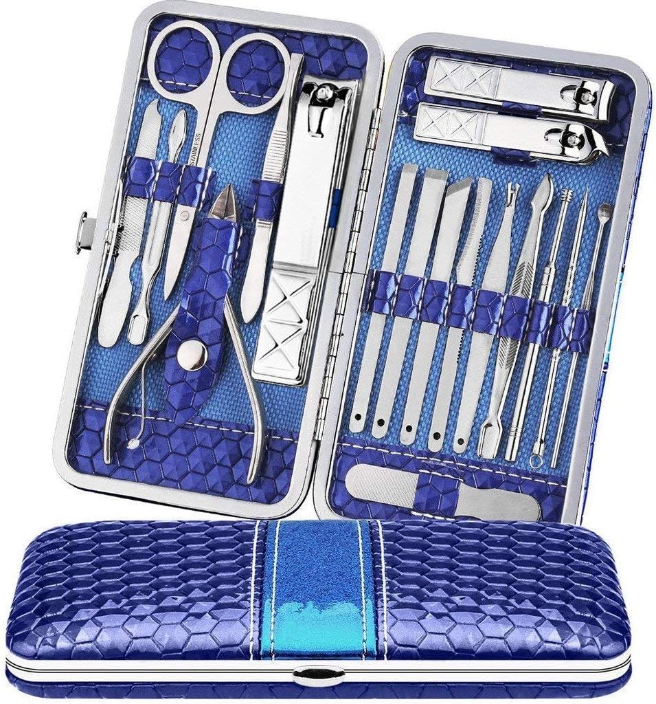 Amazon.com : Teamkio 18pcs Manicure Set Pedicure Nail Clippers Set ...