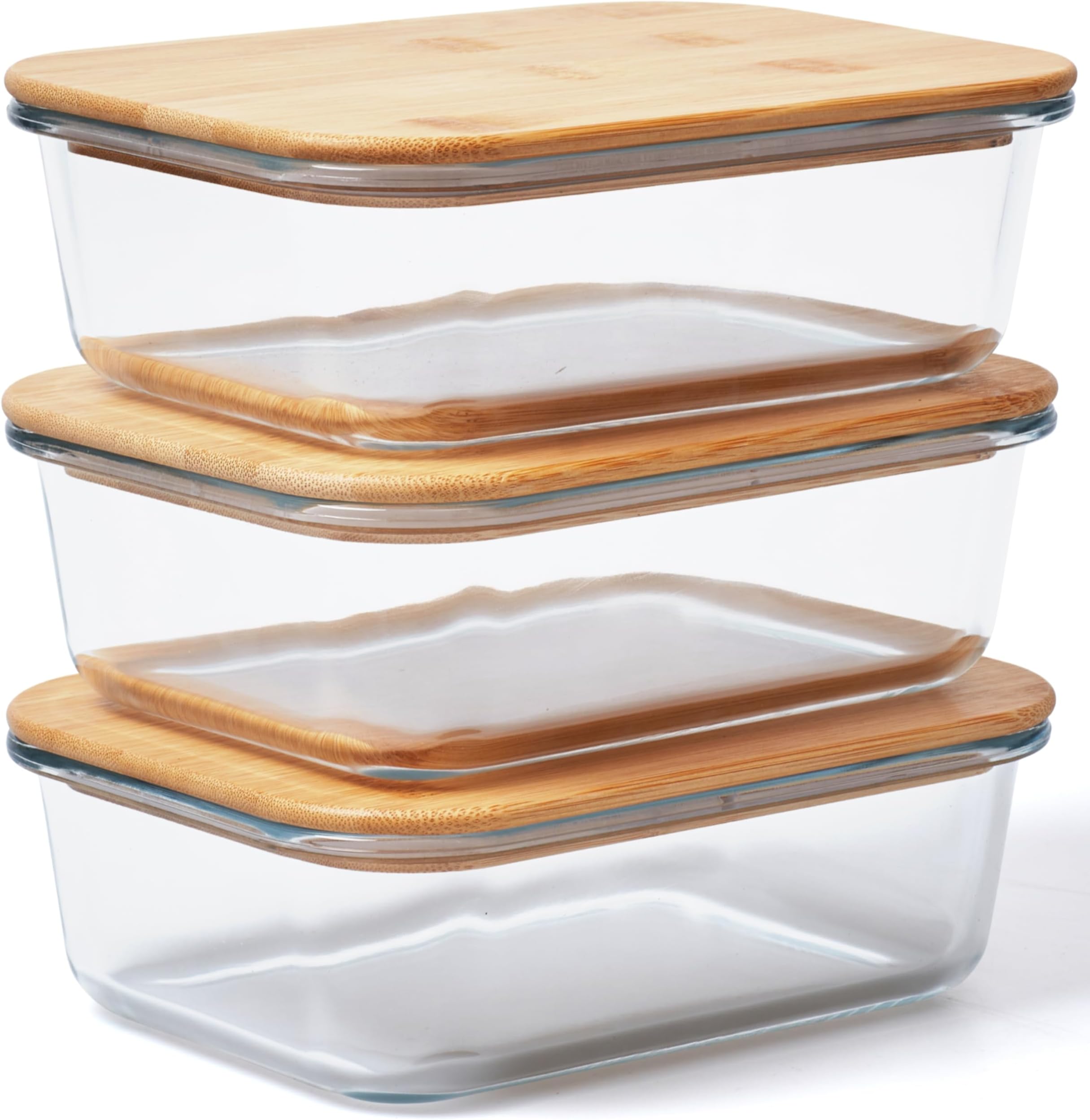 Amazon.com: Prosumer's Choice Glass Containers with Bamboo Lids, 36oz ...
