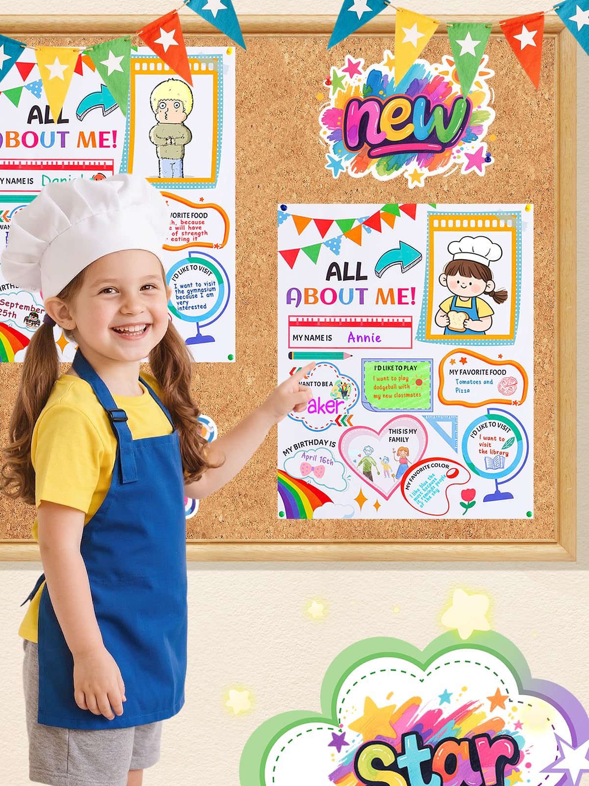 Snapklik.com : 24pcs Large All About Me Posters - Colorful Flag ...