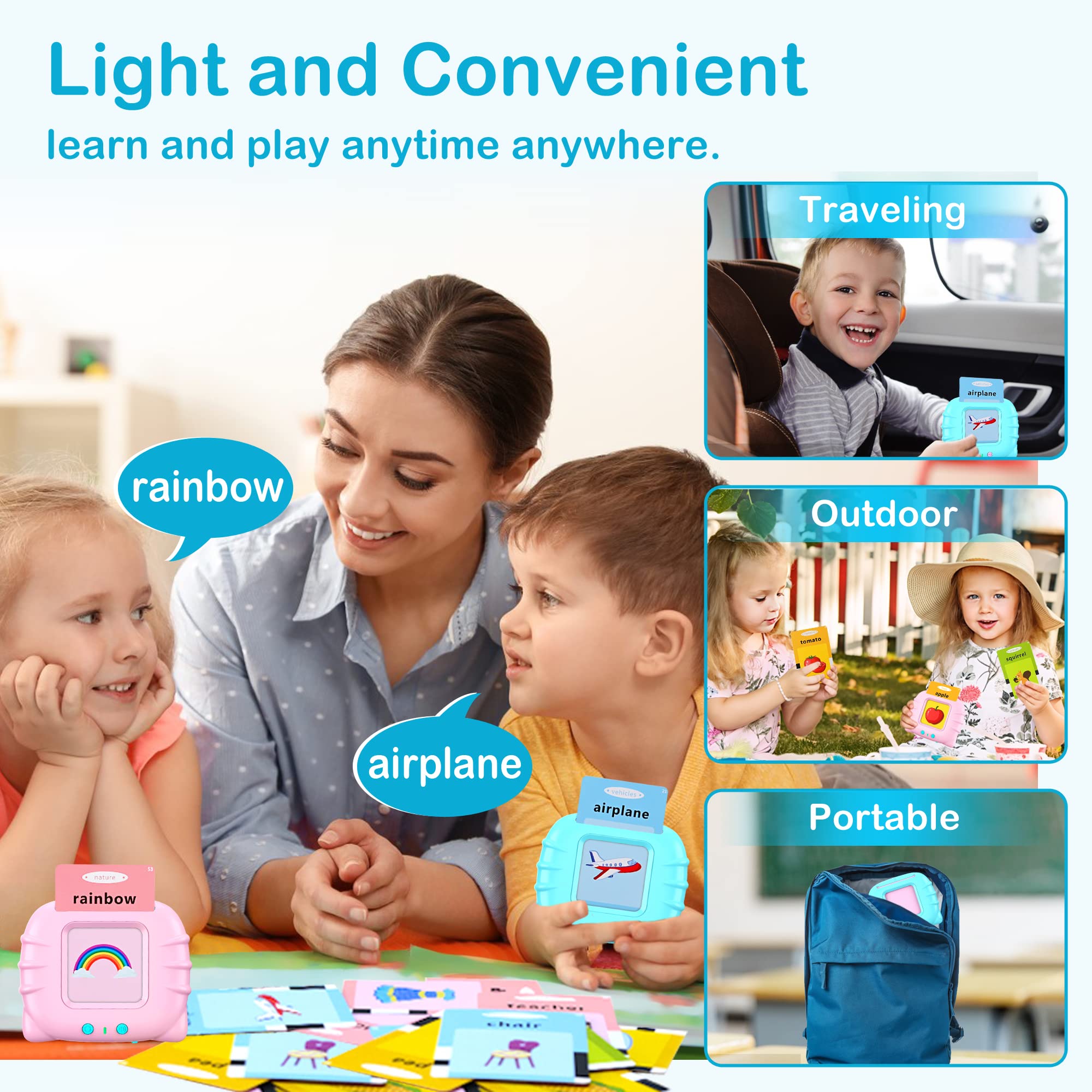 Snapklik.com : 384 ABC Sight Words Talking Flash Cards For Toddler 1 2 ...
