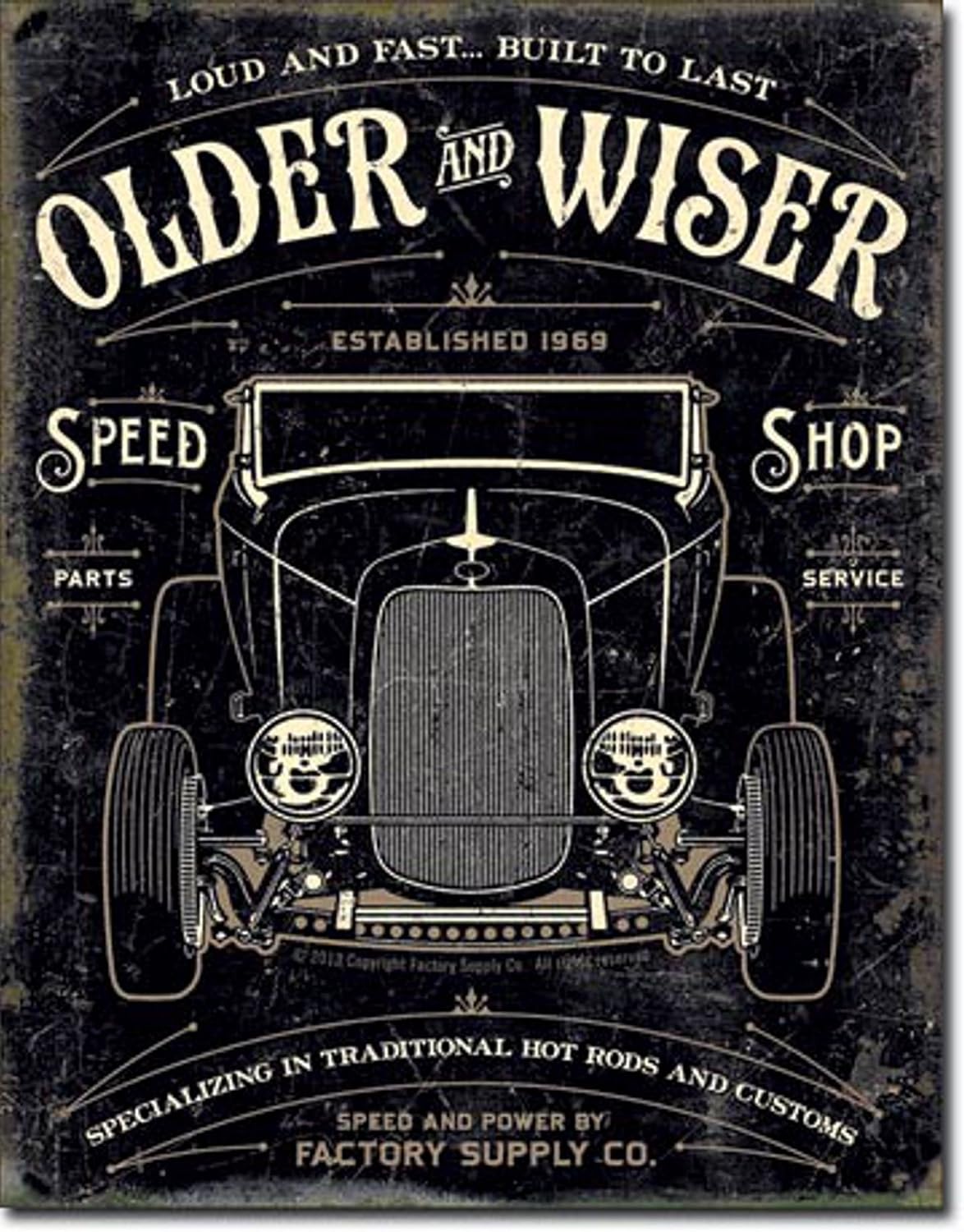 Amazon.com: 30s Hot Rod Signs Garage Signs HOT ROD Vintage Tin Signs ...