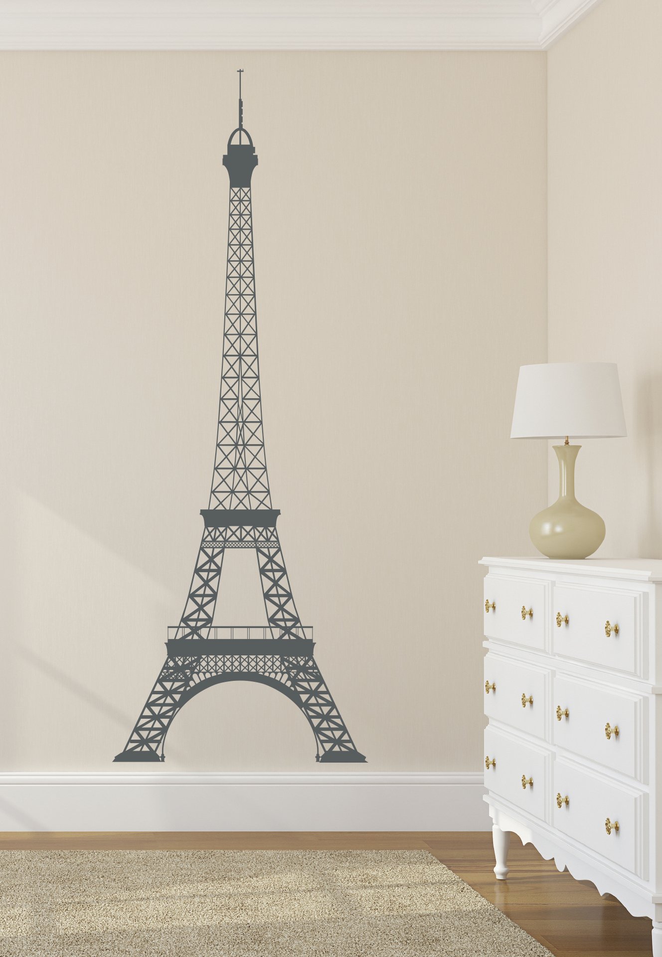 Amazon.com: Eiffel Tower Decal Wall Decal Decor Vinyl Stickers Large 22 ...