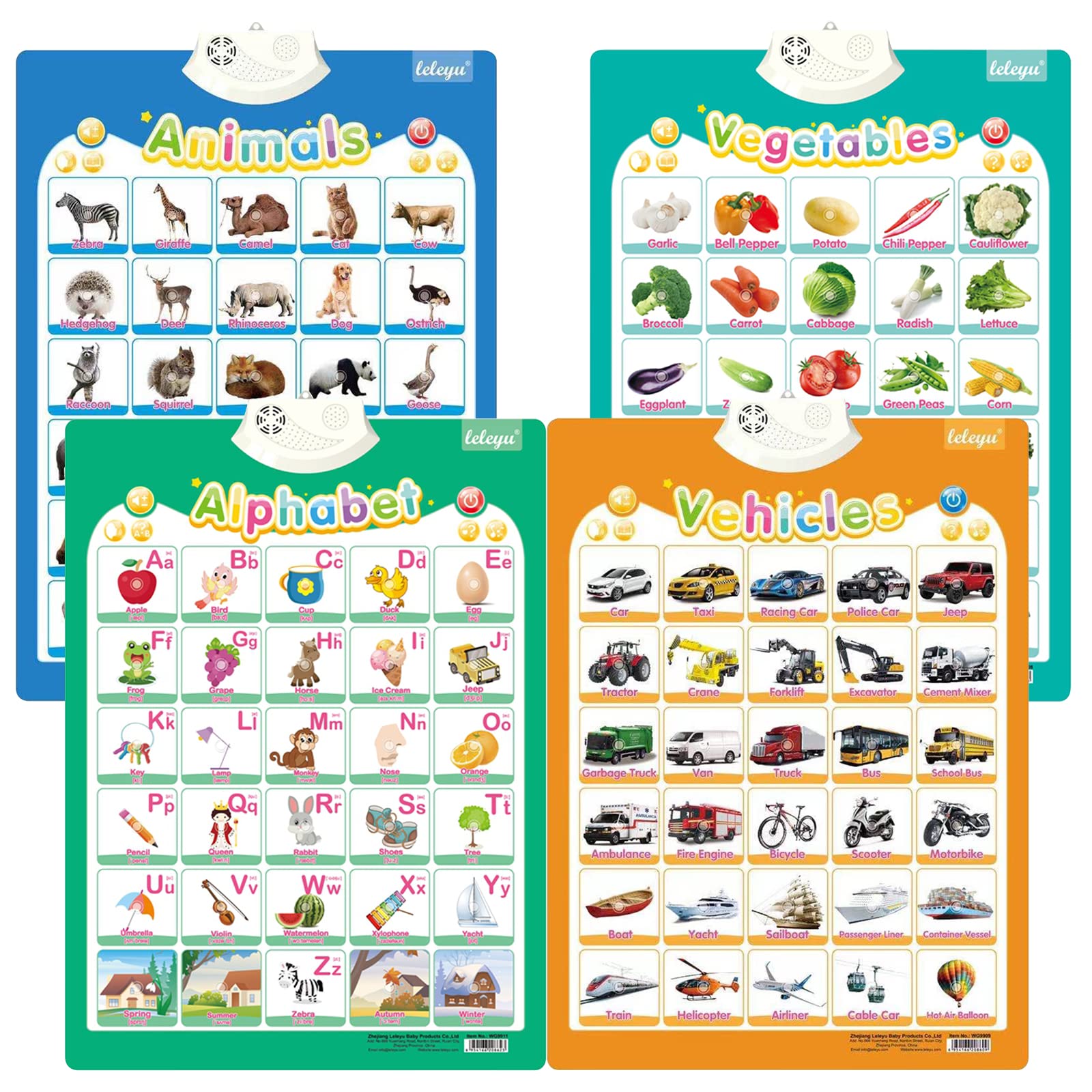 Autism Toys For Toddlers 3-4 Electronic Interactive Alphabet Wall Chart ...