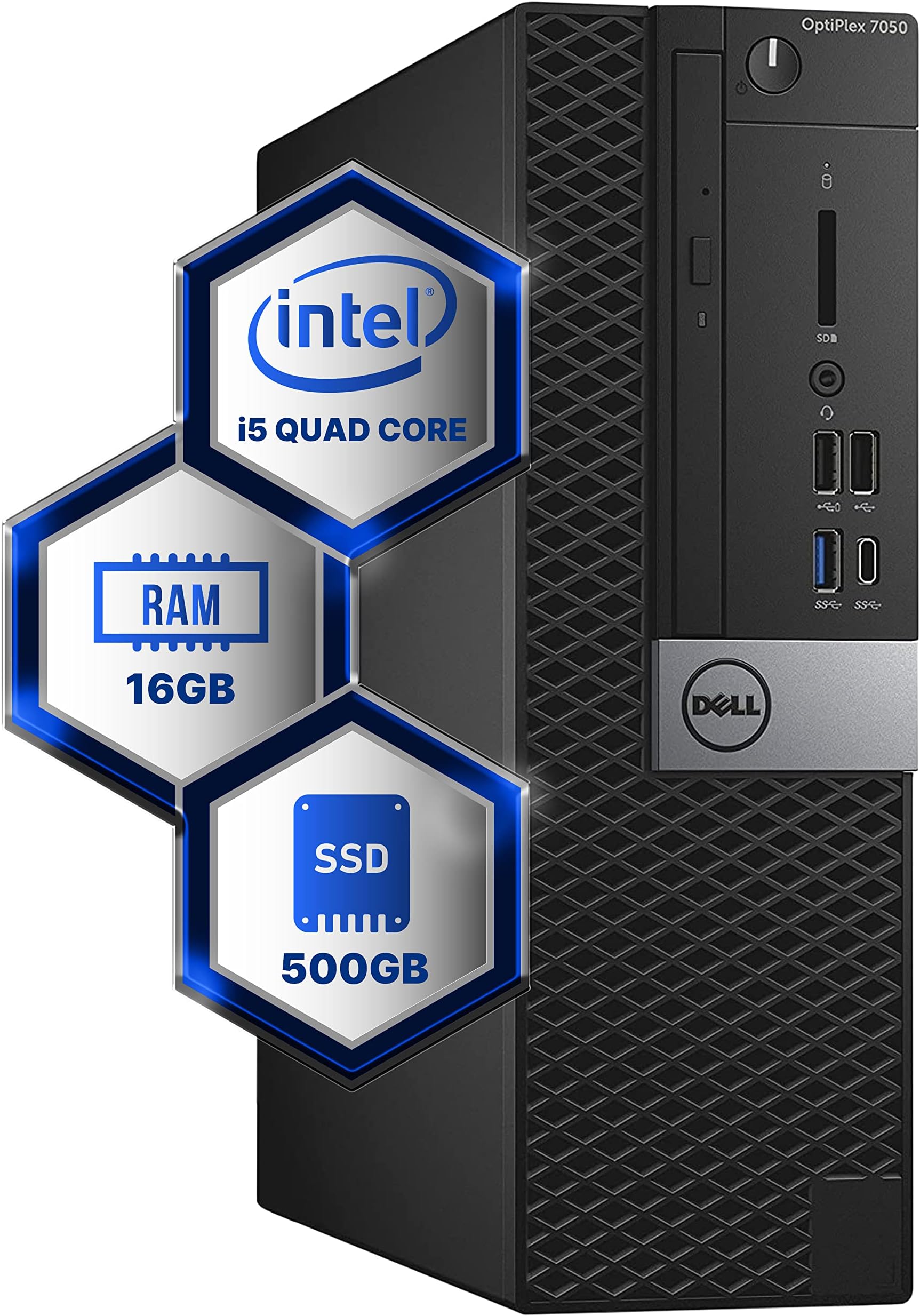 Dell Optiplex 7050 Desktop Computer | Quad Core Intel i5 (3.2) | 16GB ...