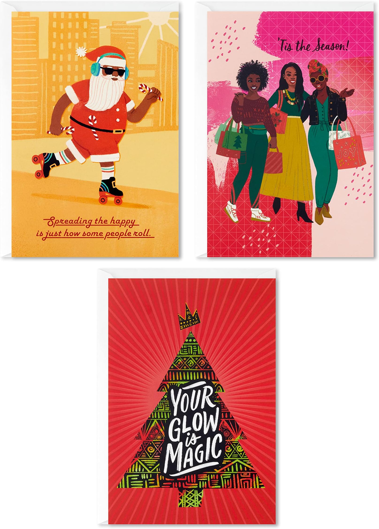 Amazon.com: JONMAR CREATIONS, INC. Be-bop Santa - Christmas Card (Box ...