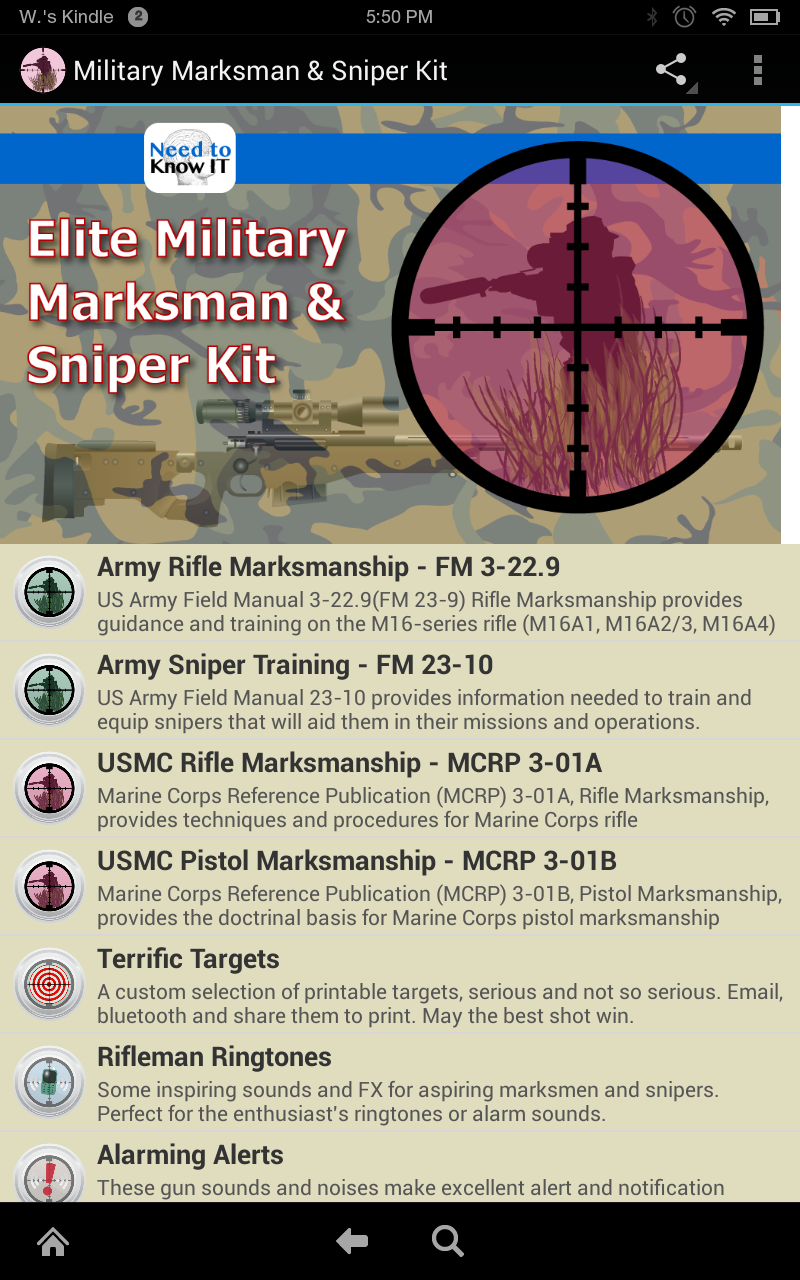 Elite Military Marksman & Sniper Kit:Amazon.de:Appstore for Android