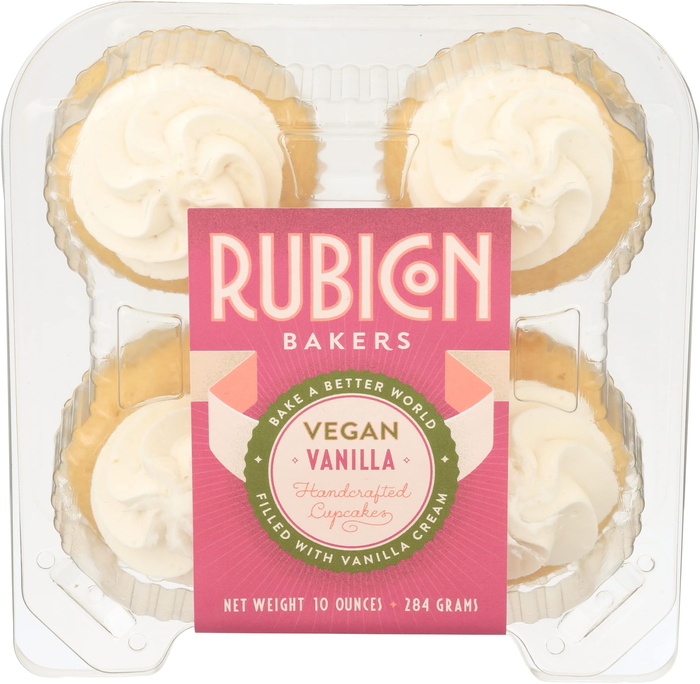 Amazon.com: RUBICON BAKERY Vanilla Cupcakes 4ct, 10 OZ : Grocery ...