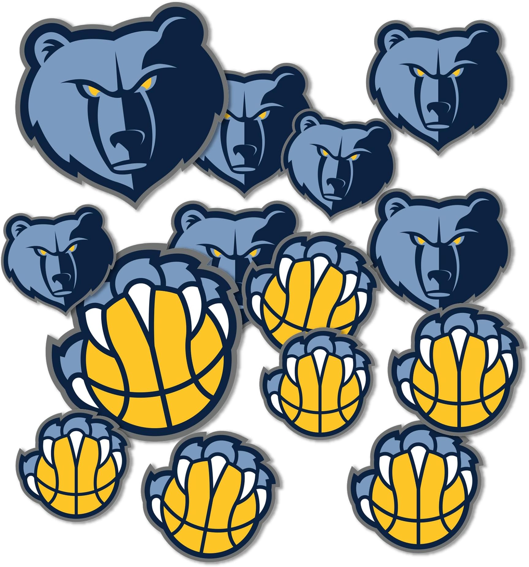 Amazon.com: 29 PCS Set of Memphis Decal Grizzlies Stickers Pack Memphis ...