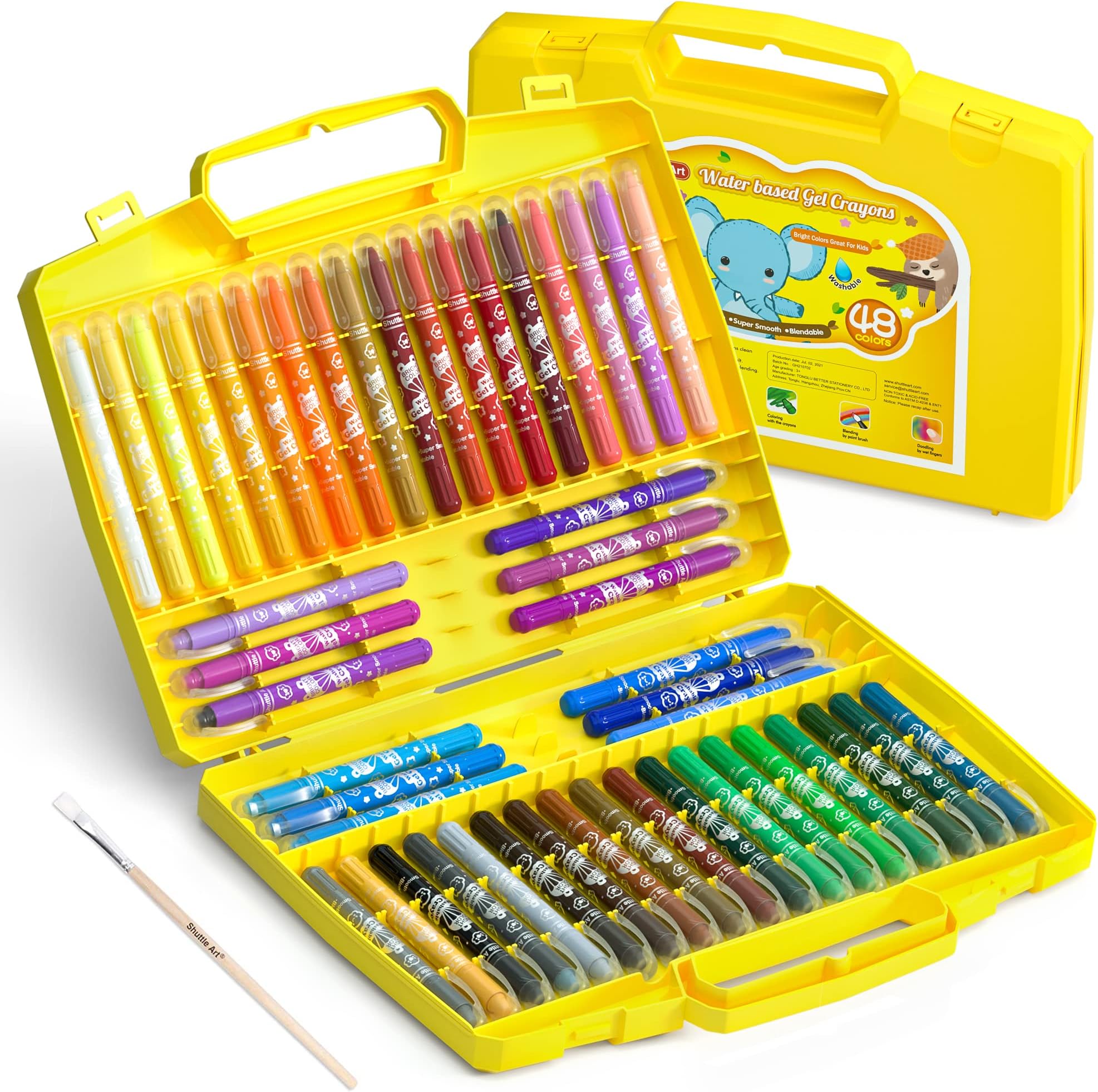 Honeysticks 16 Gros Crayons de Couleur pour Enfant | 100% Pure Cire d ...