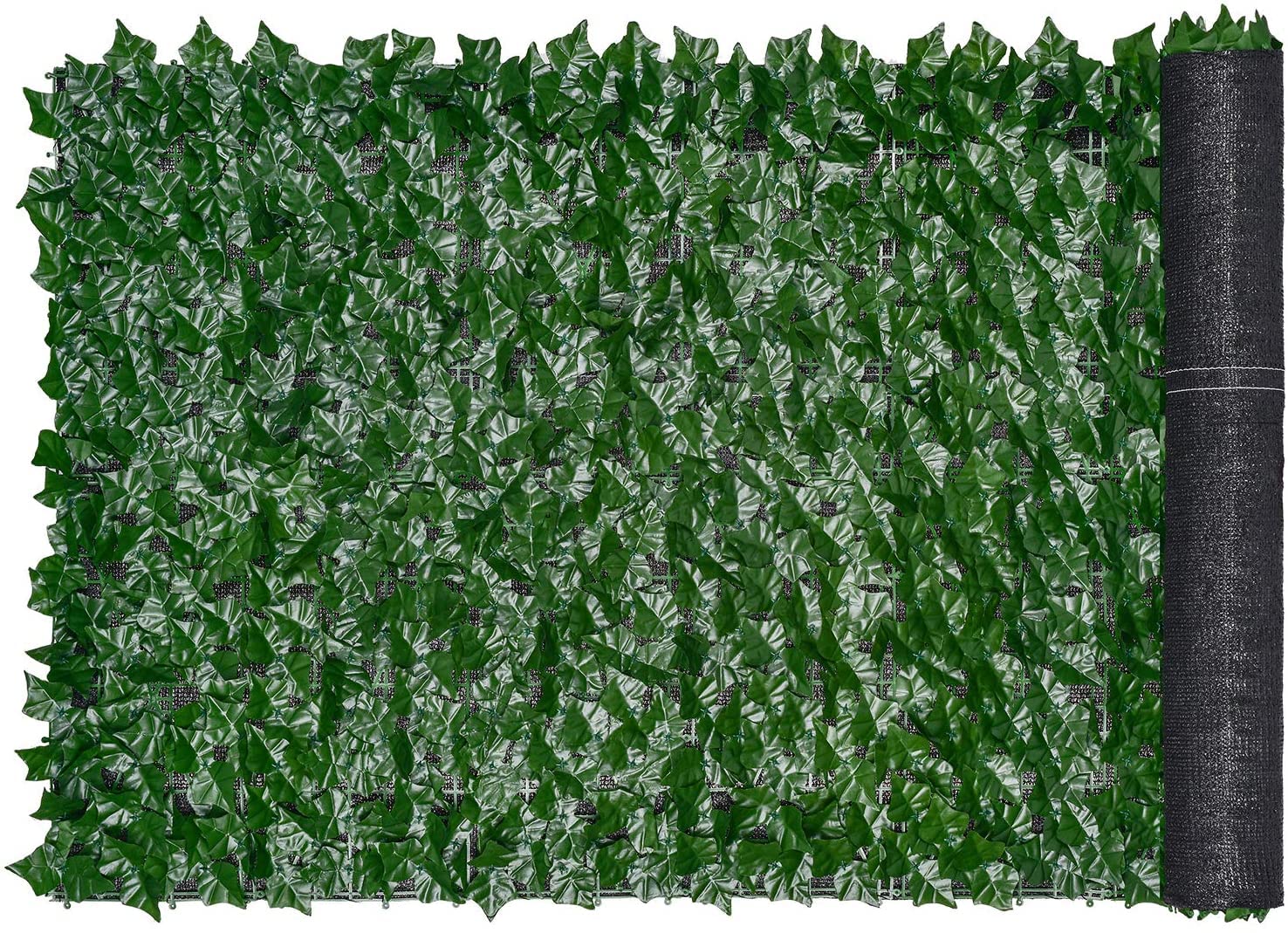 Lvydec Artificial Ivy Privacy Fence, Artificial Hedges Fence with Black ...