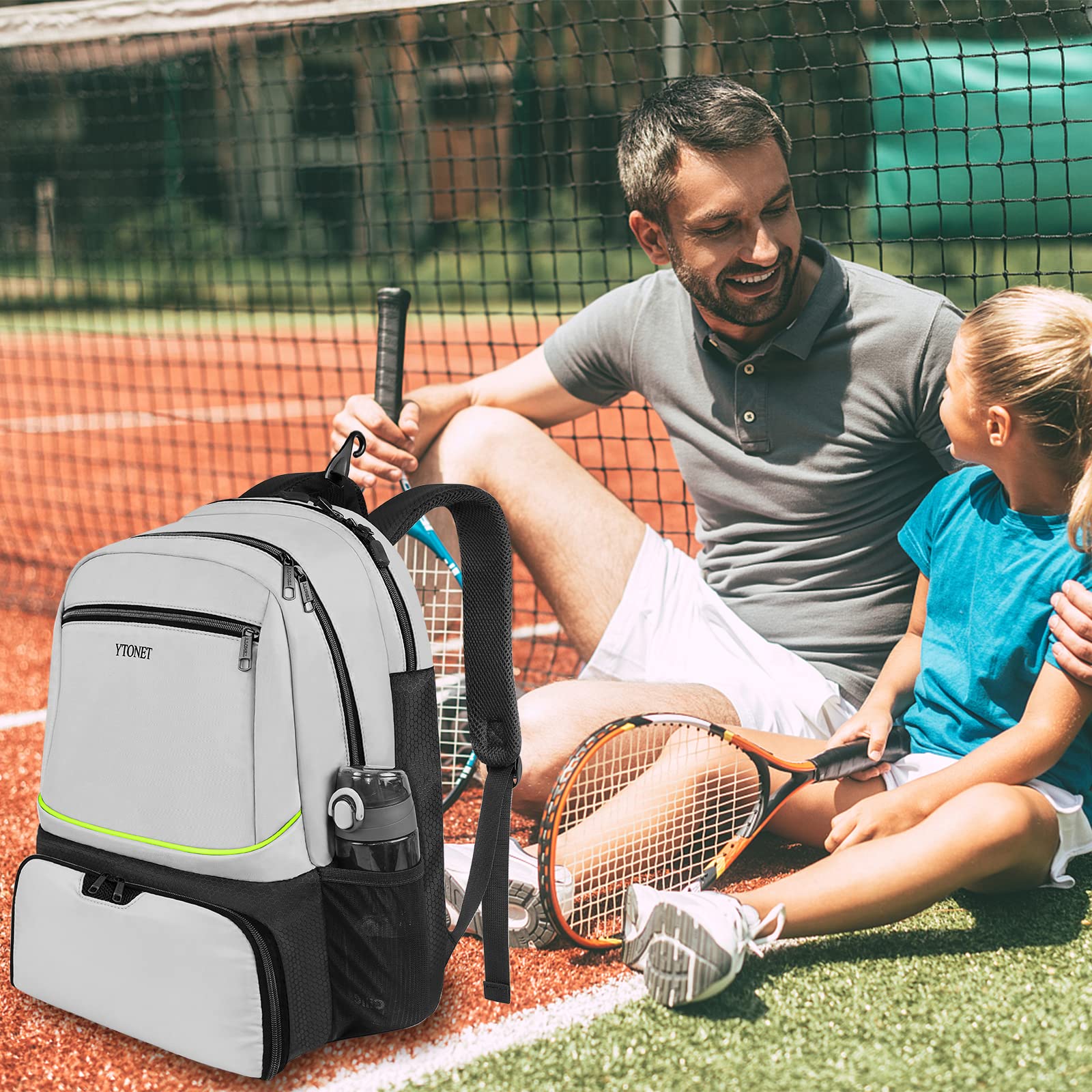 Tennis Bag Tennis Backpack 2 Rackets for Women Men Large Racket Bags ...